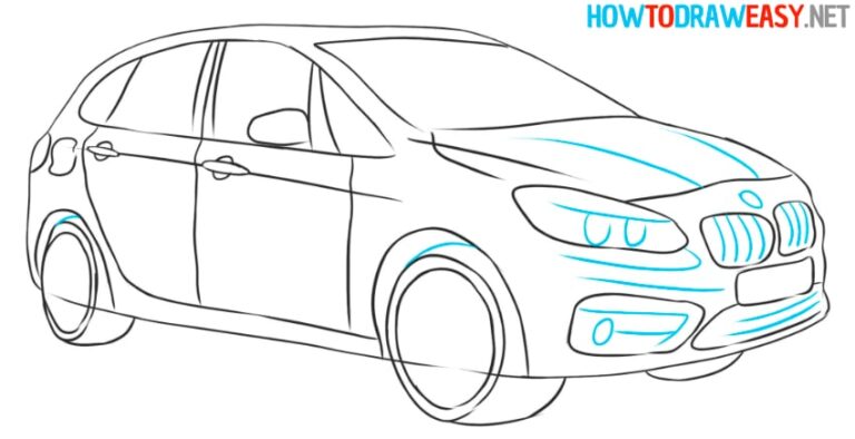 How to Draw a BMW 2 Series - How to Draw Easy