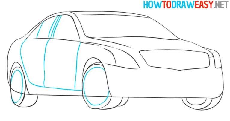 How to Draw a Cadillac ATS - How to Draw Easy