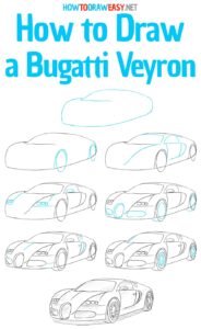 How to Draw a Bugatti Veyron - How to Draw Easy