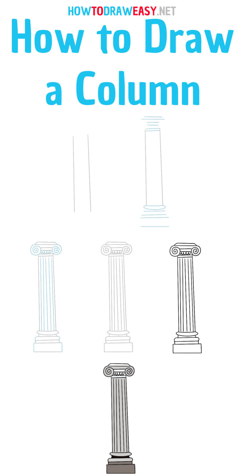 How to Draw a Column - How to Draw Easy