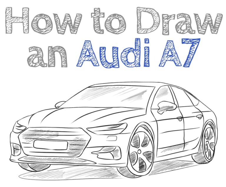 How to Draw an Audi A7 - How to Draw Easy