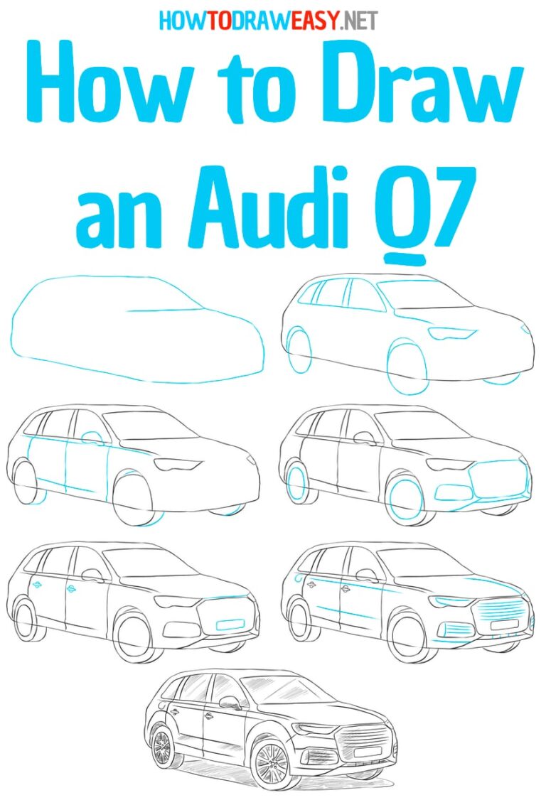 How to Draw an Audi Q7 - How to Draw Easy