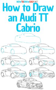 How to Draw an Audi TT Cabrio - How to Draw Easy