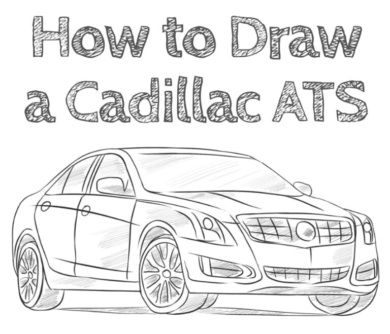How to Draw a Cadillac ATS - How to Draw Easy