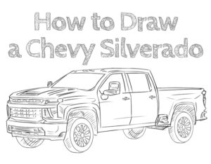 How to Draw a Chevrolet Silverado - How to Draw Easy