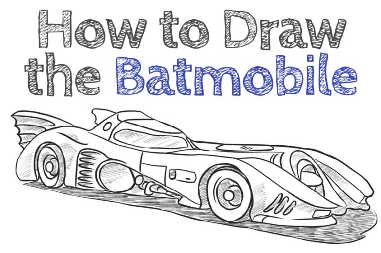 How to Draw the Batmobile - How to Draw Easy