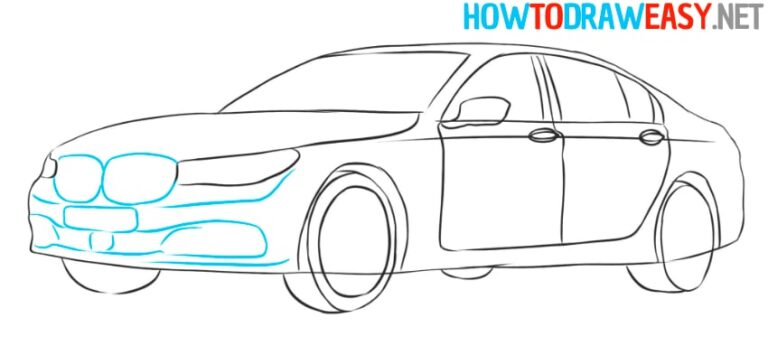 How to Draw a BMW 7 Series - How to Draw Easy