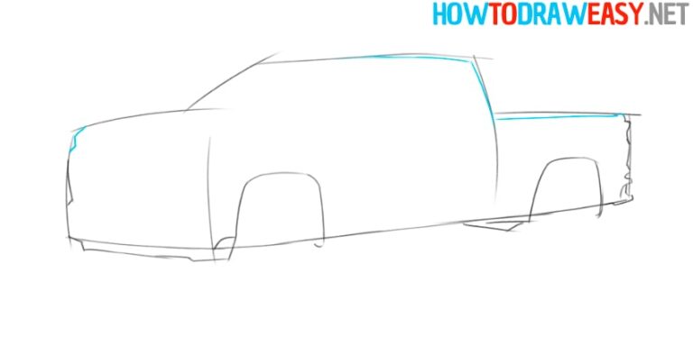 How to Draw a Chevrolet Silverado - How to Draw Easy