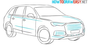 How to Draw an Audi Q7 - How to Draw Easy