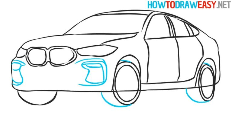 How to Draw a BMW X6 - How to Draw Easy