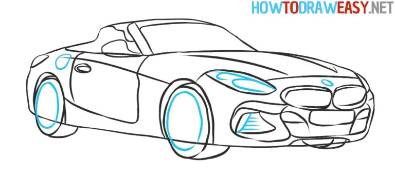 How to Draw a BMW Z4 - How to Draw Easy