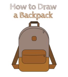 How to Draw a Backpack - How to Draw Easy