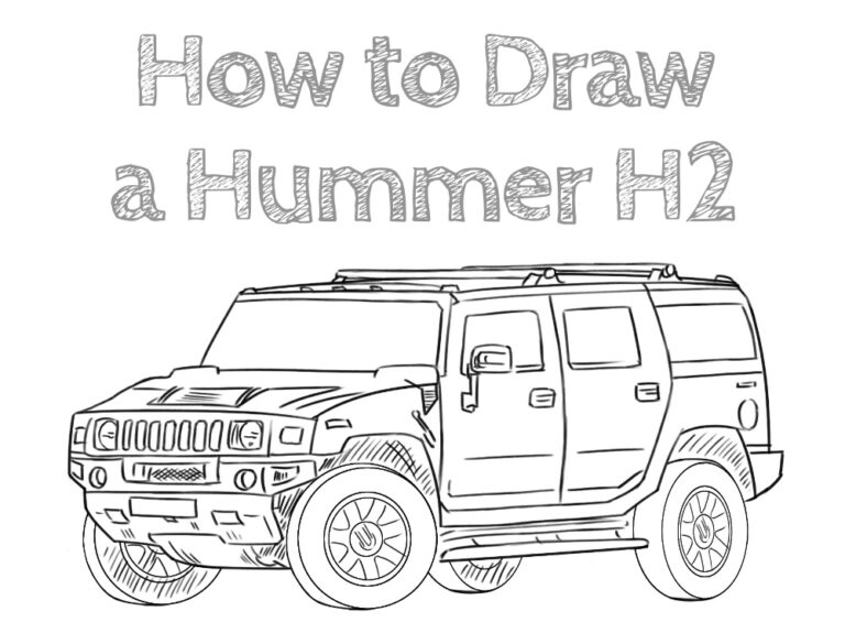 How to Draw a Hummer H2 - How to Draw Easy
