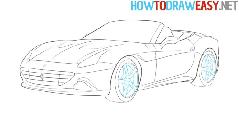 How to Draw a Ferrari Step by Step - How to Draw Easy
