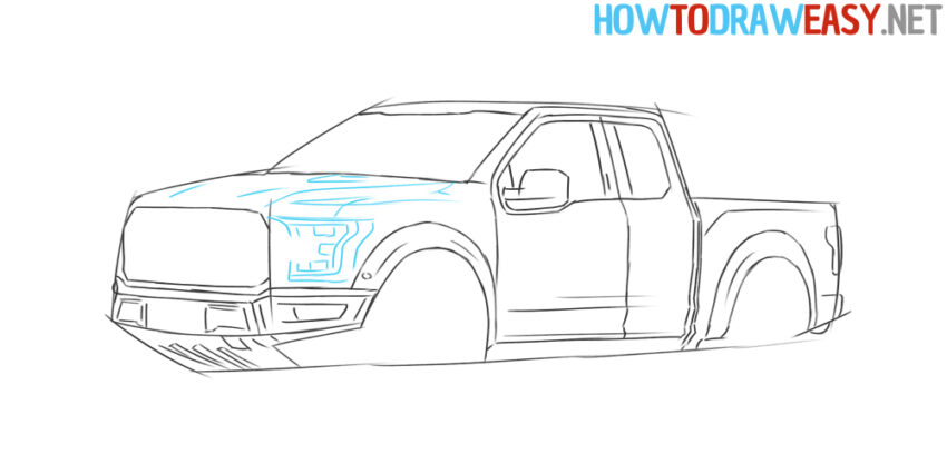 How to Draw a Ford Truck - How to Draw Easy