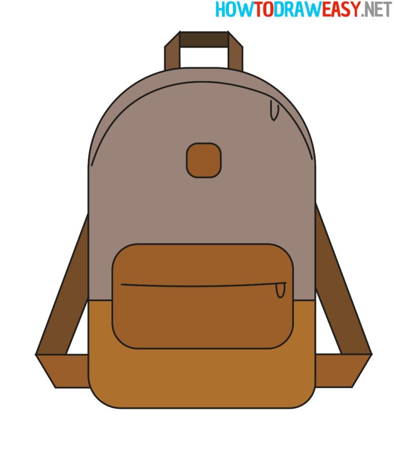 How to Draw a Backpack - How to Draw Easy