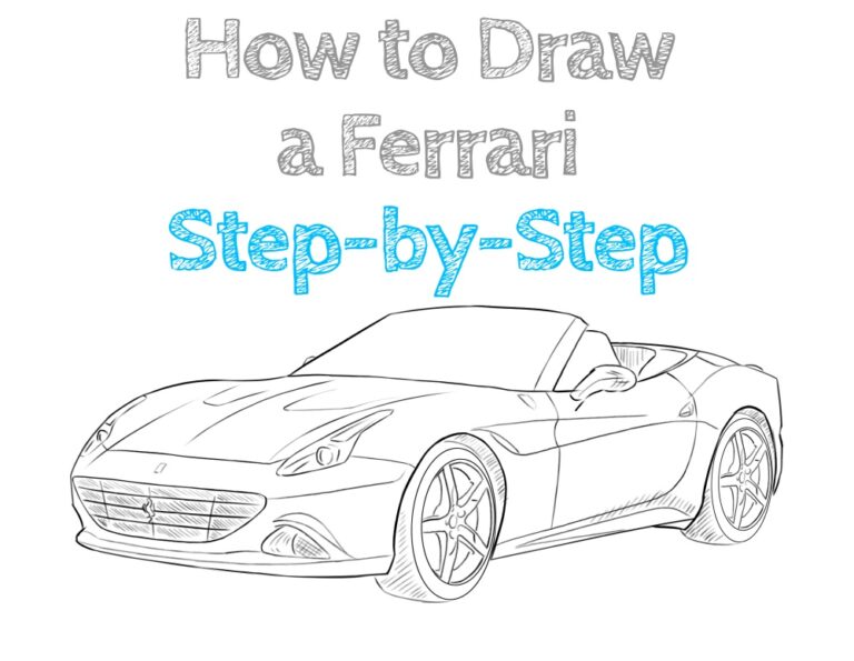 How to Draw a Ferrari Step by Step - How to Draw Easy