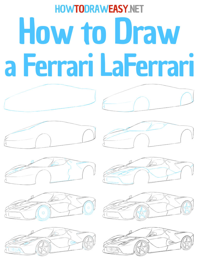 How to Draw a Ferrari LaFerrari - How to Draw Easy