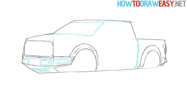 How to Draw a Ford Truck - How to Draw Easy