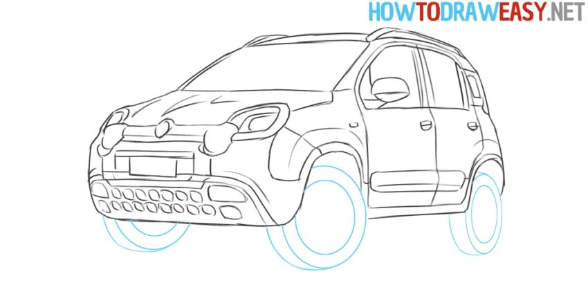 How to Draw a Fiat Panda - How to Draw Easy