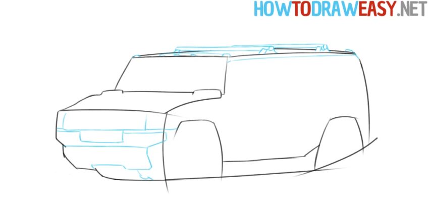 How to Draw a Hummer H2 - How to Draw Easy