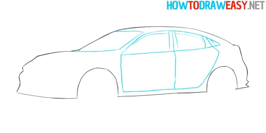 How to Draw a Honda Civic - How to Draw Easy