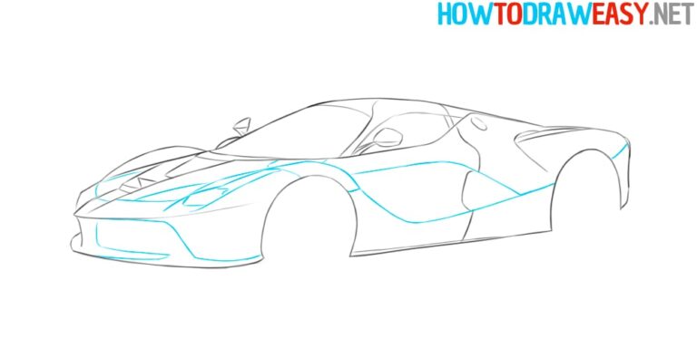 How to Draw a Ferrari LaFerrari - How to Draw Easy
