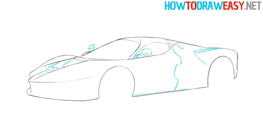 How to Draw a Ferrari LaFerrari - How to Draw Easy