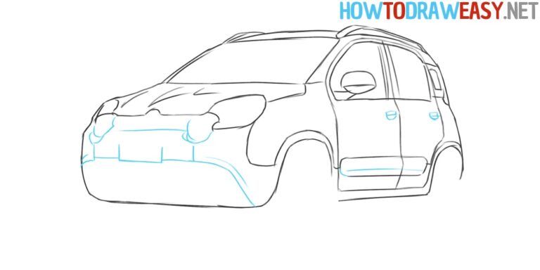 How to Draw a Fiat Panda - How to Draw Easy