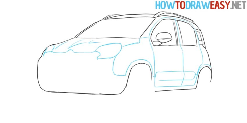 How to Draw a Fiat Panda - How to Draw Easy