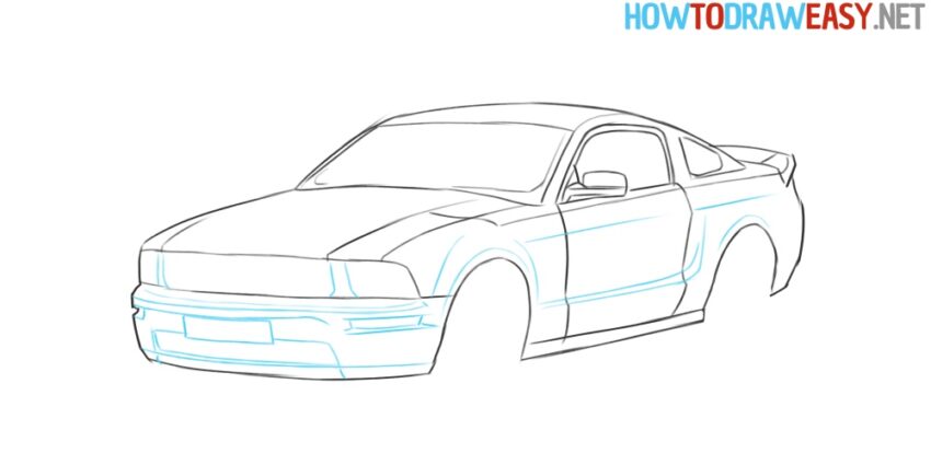 How to Draw a Ford Mustang - How to Draw Easy