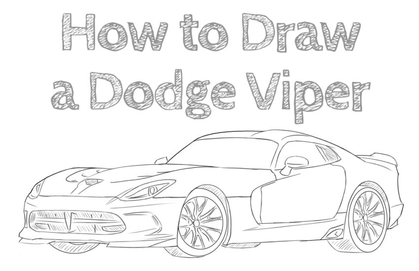 How to Draw a Dodge Viper SRT - How to Draw Easy