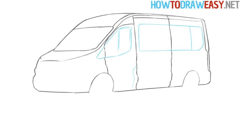 How to Draw a Minibus - How to Draw Easy