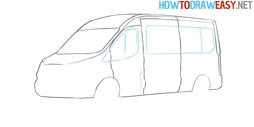 How to Draw a Minibus - How to Draw Easy