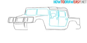 How to Draw a Hummer H1 - How to Draw Easy