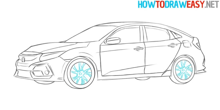 How to Draw a Honda Civic - How to Draw Easy