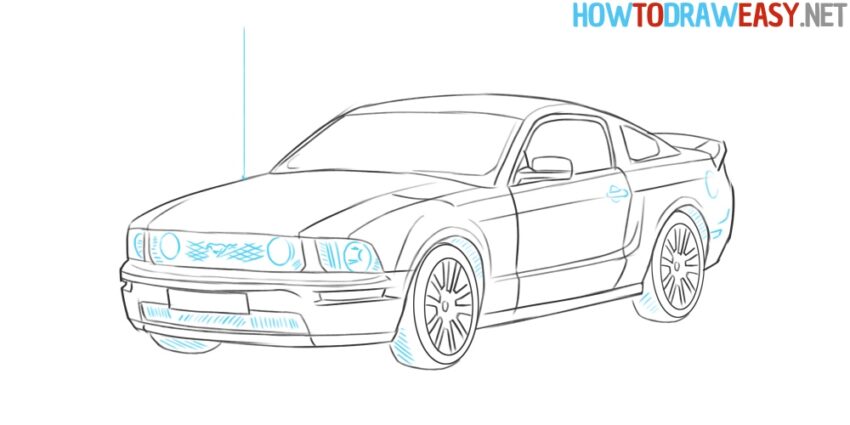 How to Draw a Ford Mustang - How to Draw Easy