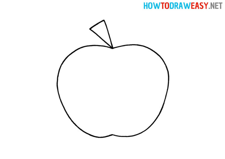 How to Draw an Apple for Kids - How to Draw Easy