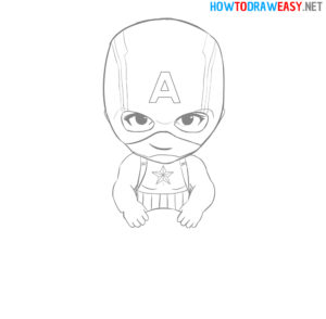 How to Draw Chibi Captain America - How to Draw Easy