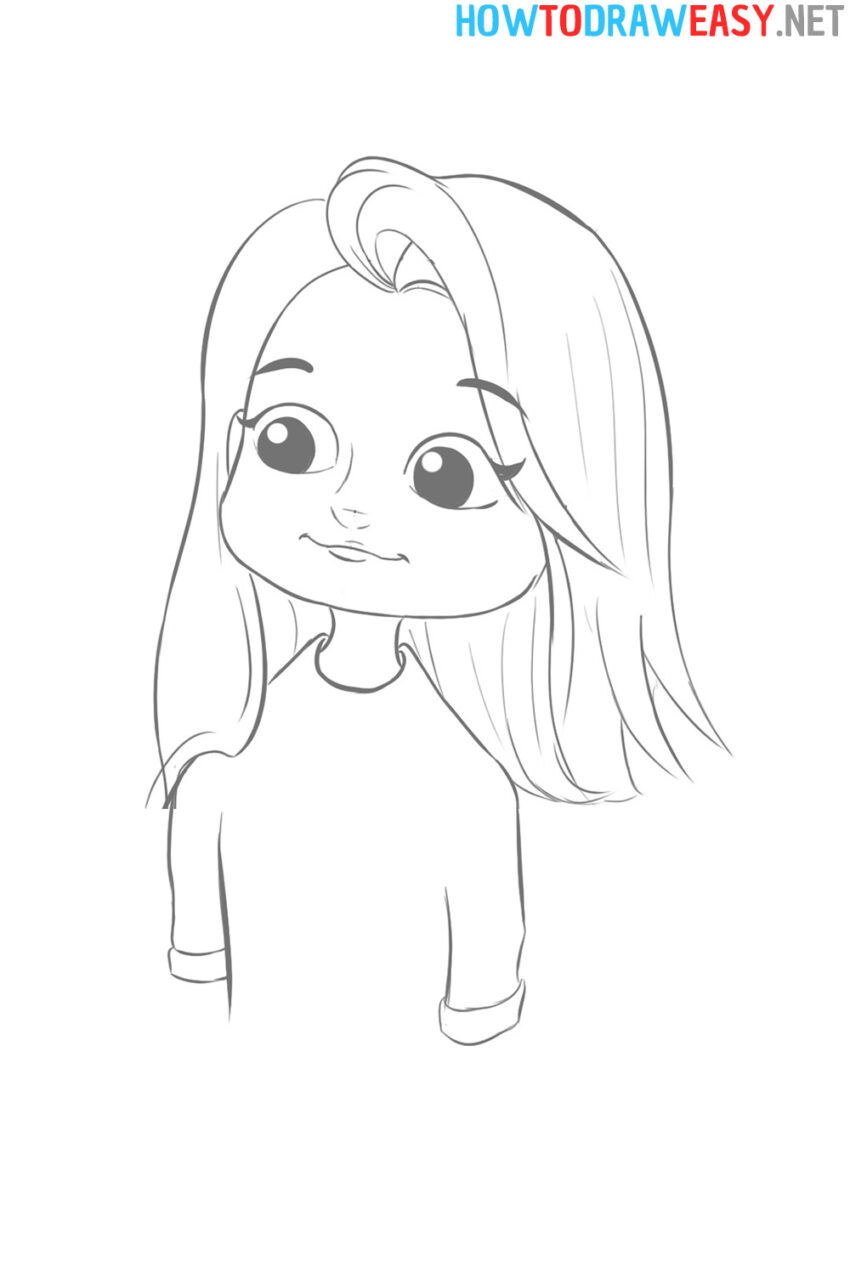 How to Draw a Cartoon Girl - How to Draw Easy