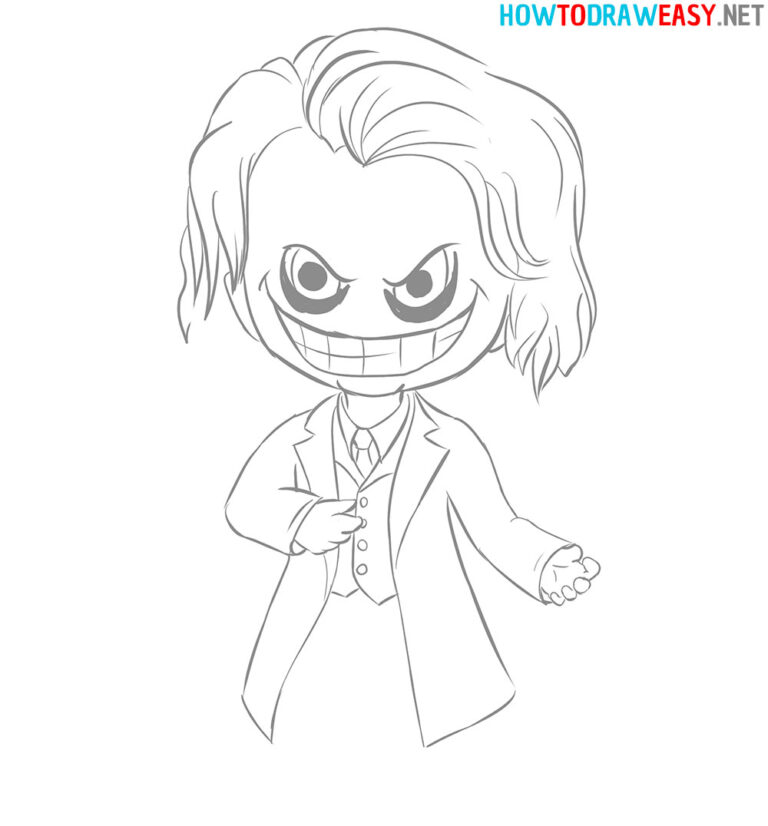How to Draw Chibi Joker - How to Draw Easy