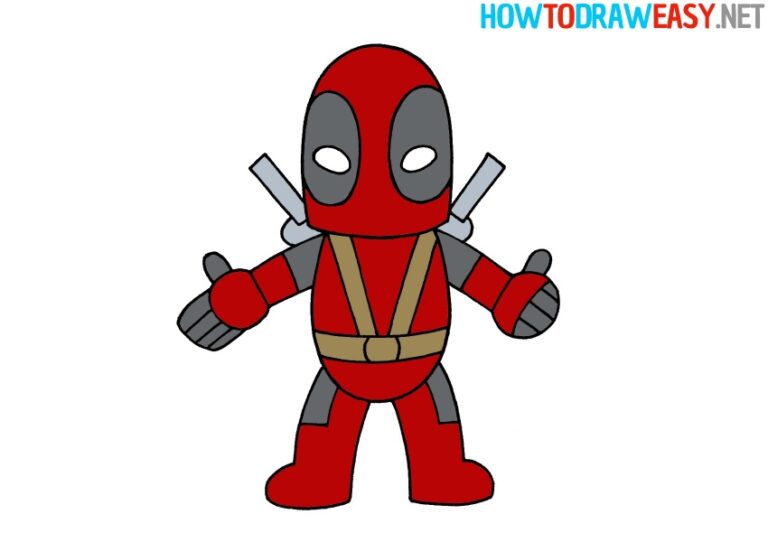 How to Draw Deadpool for Kids - How to Draw Easy