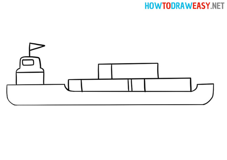 How to Draw a Big Ship - How to Draw Easy