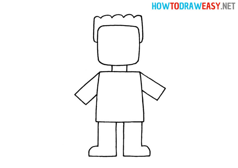 How to Draw a Lego Man for Kids - How to Draw Easy