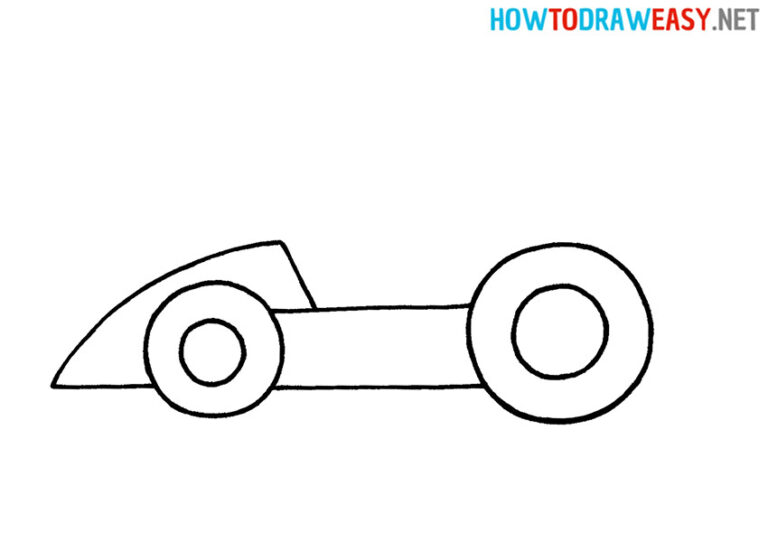How to Draw a Race Car for Kids - How to Draw Easy