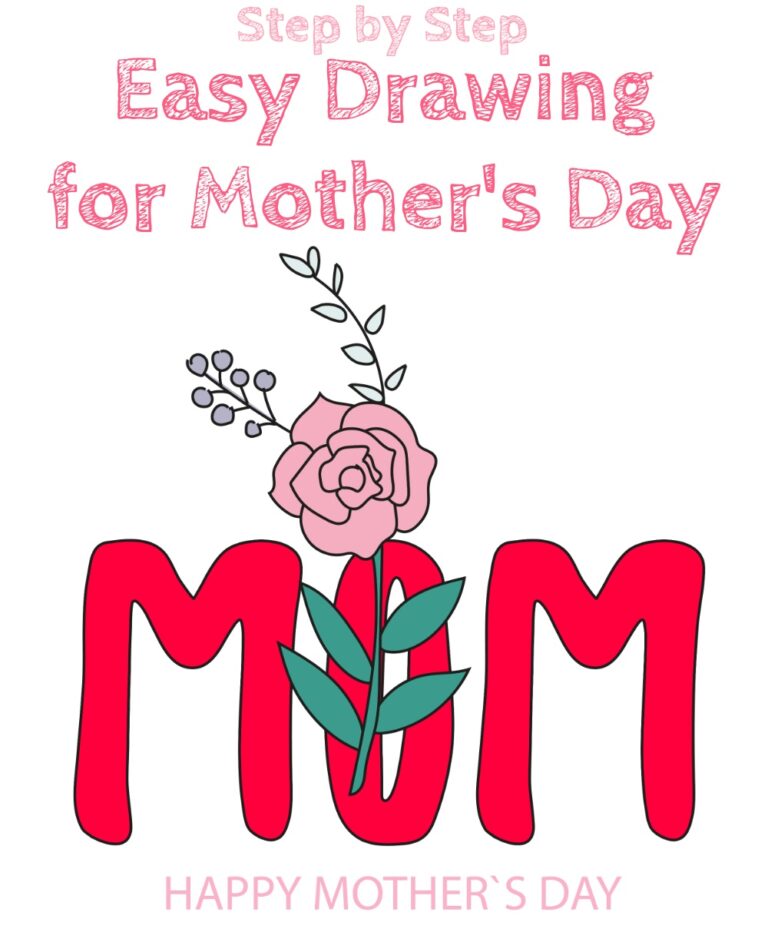 Easy Drawing for Mother's Day - How to Draw Easy