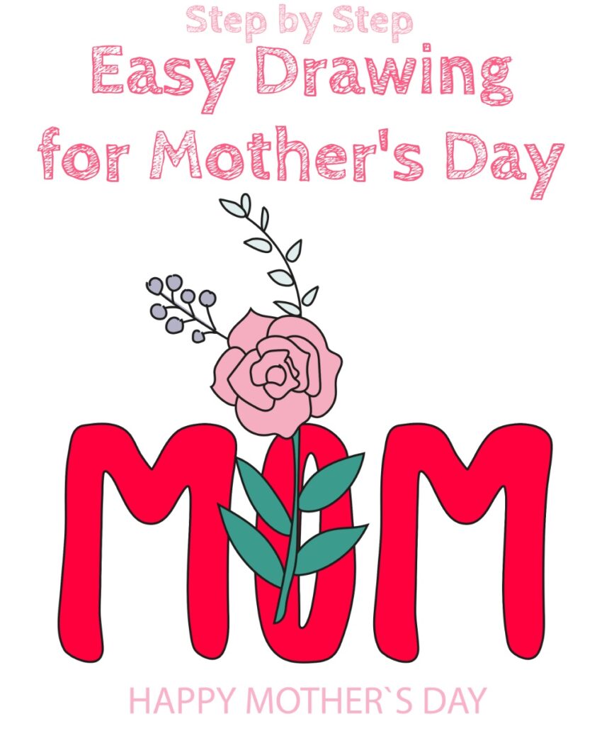 Easy Drawing for Mother's Day - How to Draw Easy