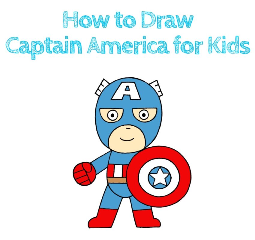 How to Draw Captain America for Kids - How to Draw Easy