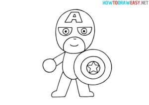 How to Draw Captain America for Kids - How to Draw Easy