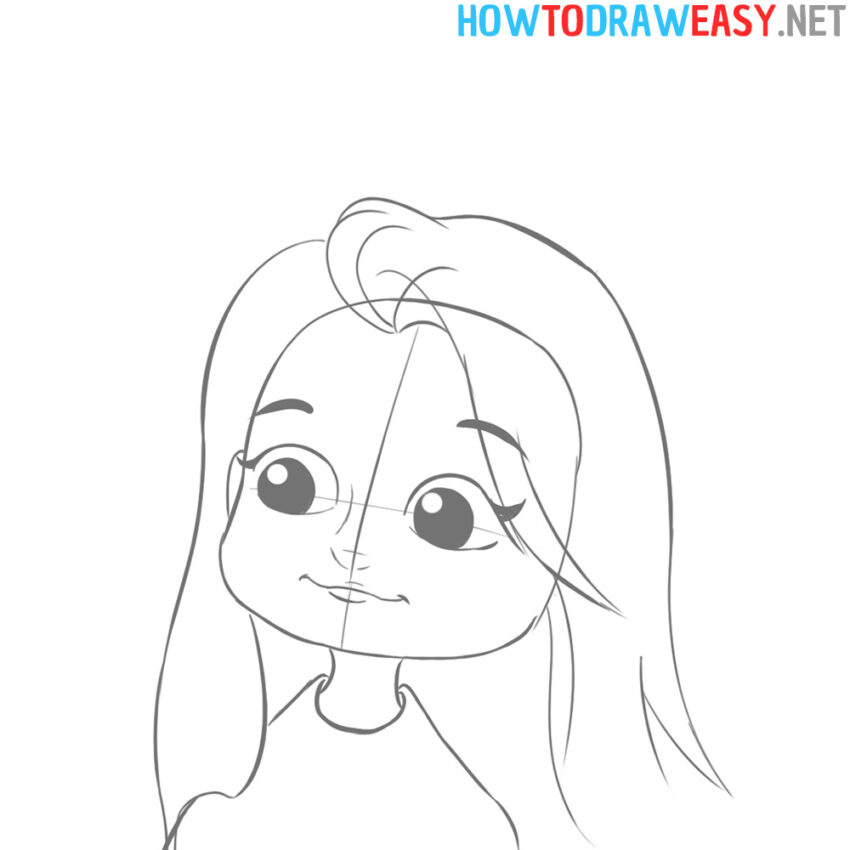 How to Draw a Cartoon Girl - How to Draw Easy